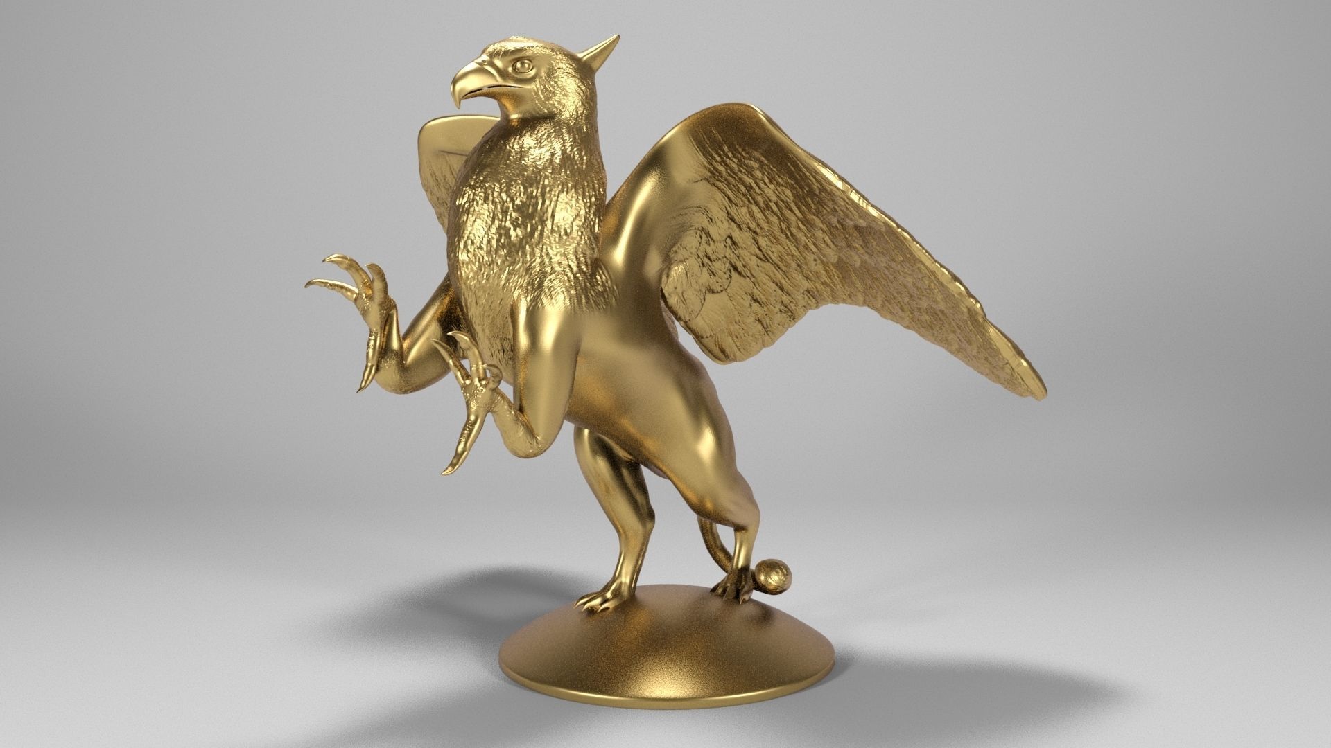 Griffin Sculpture 3D model 3D printable | CGTrader