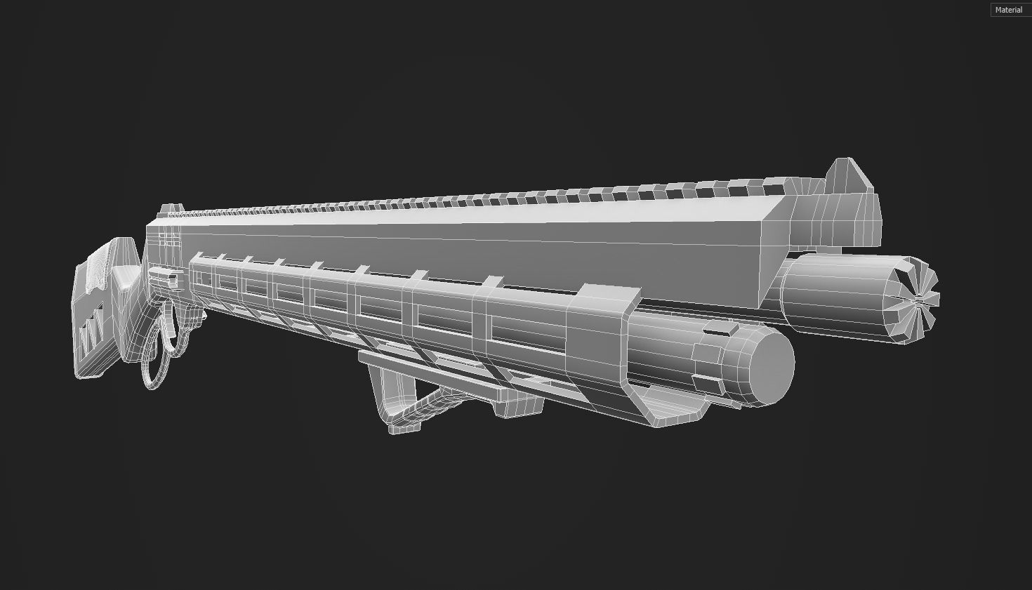 3D model Laser Lever Action Rifle VR / AR / low-poly | CGTrader