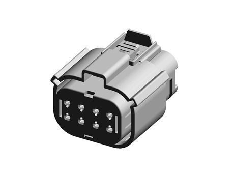 8 way 18-22AWG IP67 socket connector free 3D model | CGTrader
