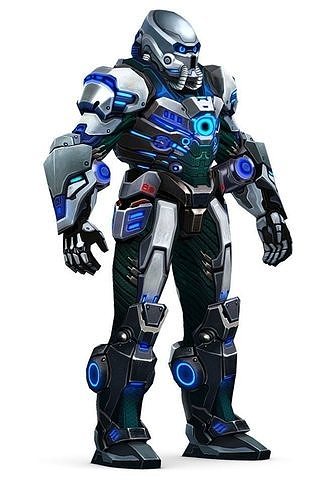 3D model Low Poly Man Cyborg Trooper Soldier VR / AR / low-poly | CGTrader