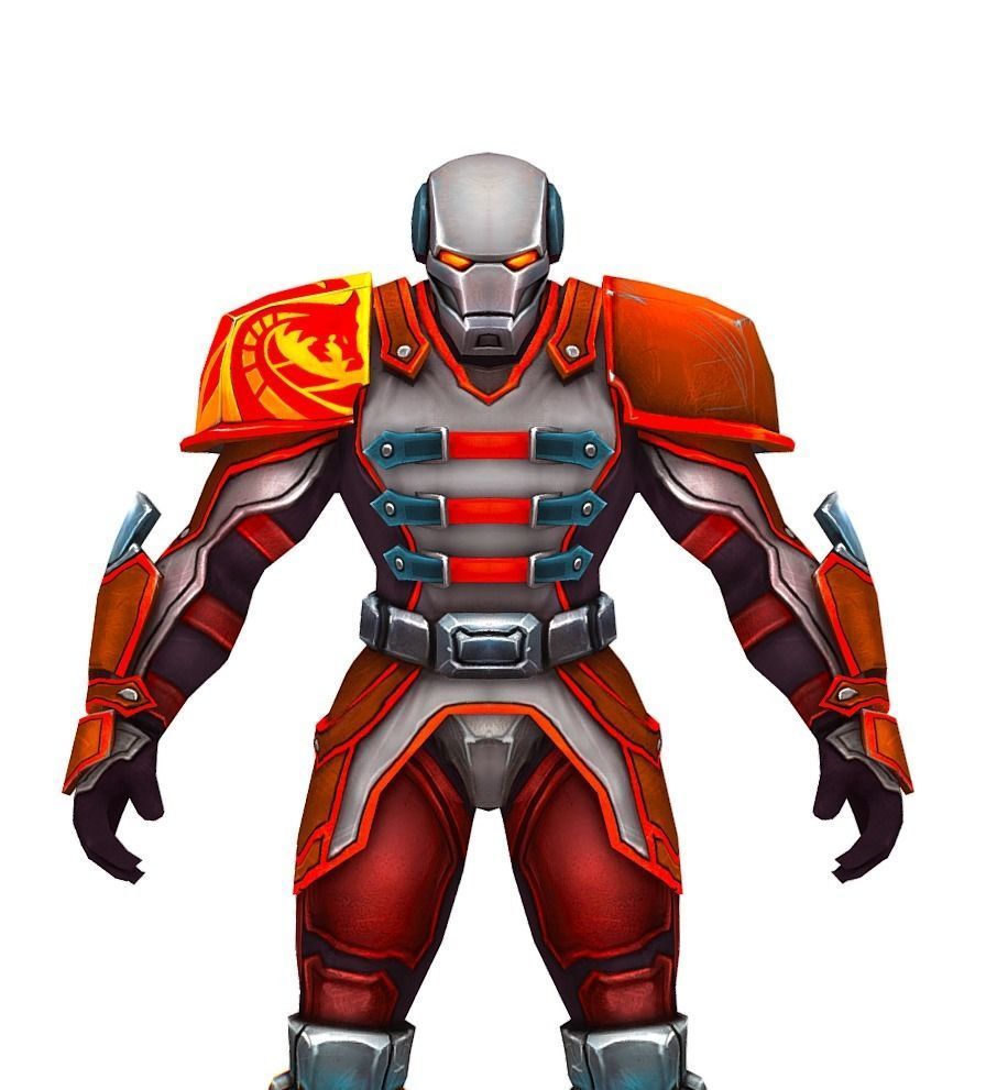 3D model Low Poly Man Cyborg Trooper Soldier 3D Model VR / AR / low ...