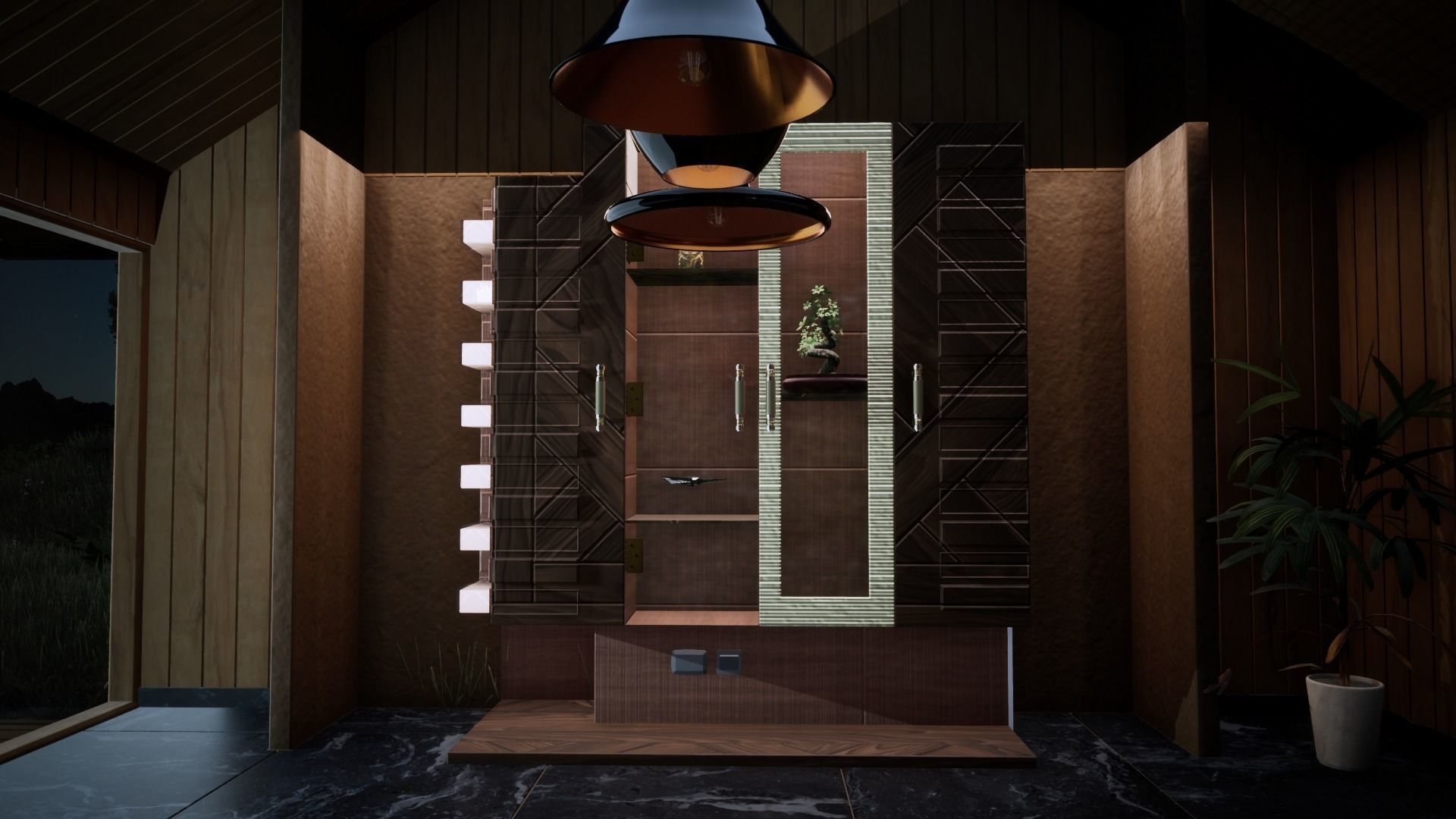 Floating Showcase Wardrobe Big 3D model | CGTrader