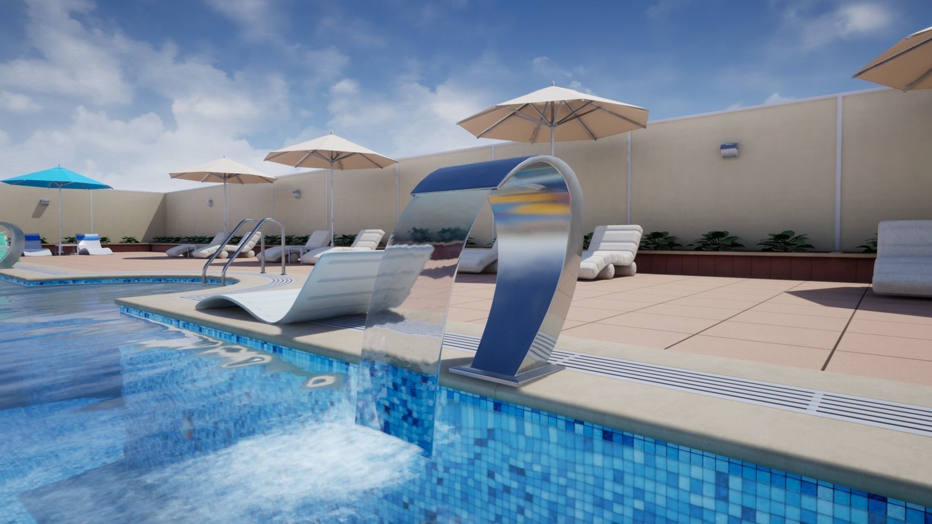 3D model Swimming Pool VR / AR / low-poly | CGTrader