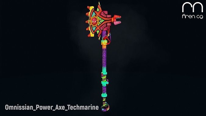 3D model AC Omnissian Power Axe Techmarine VR / AR / low-poly | CGTrader
