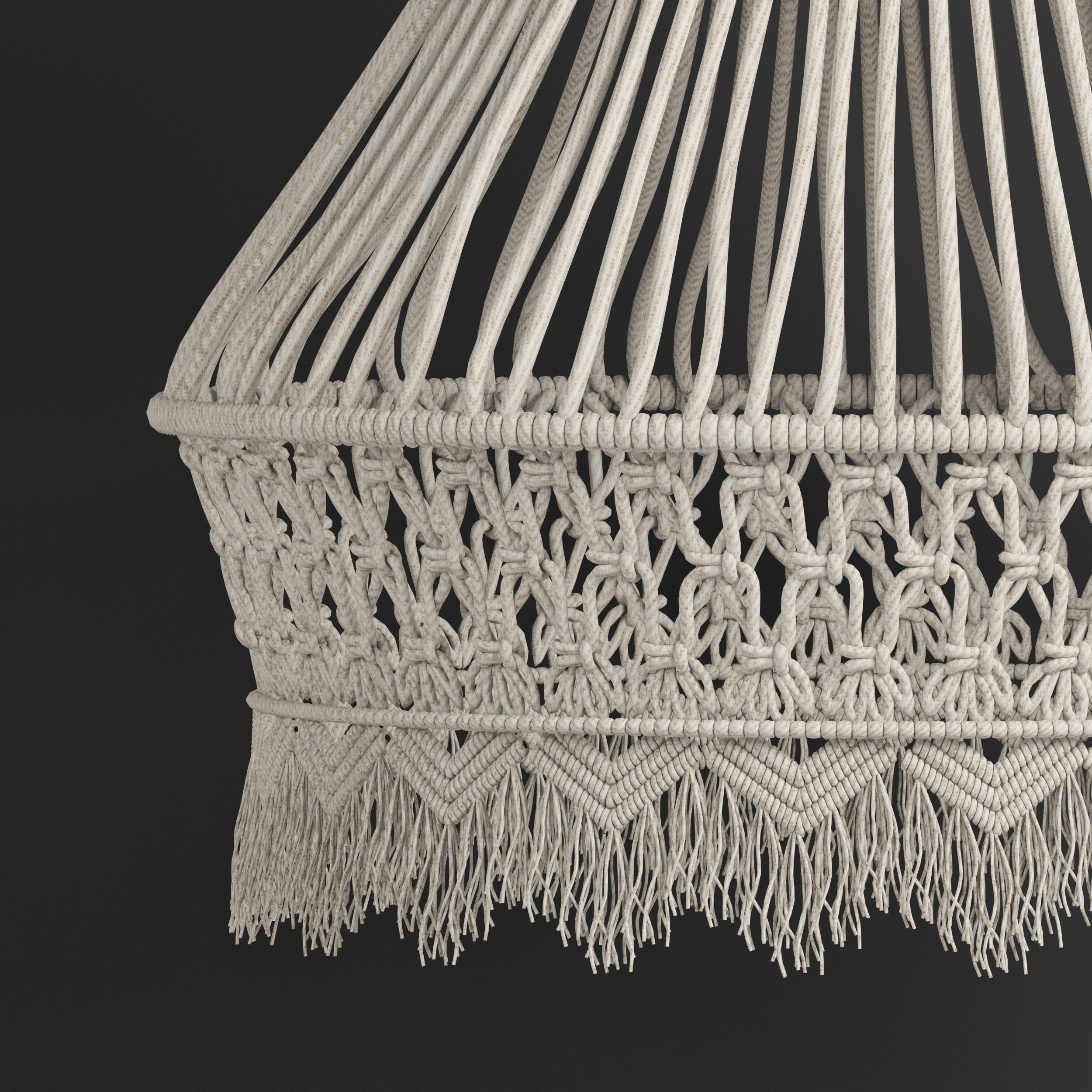 macrame chandelier 01 3D model | CGTrader