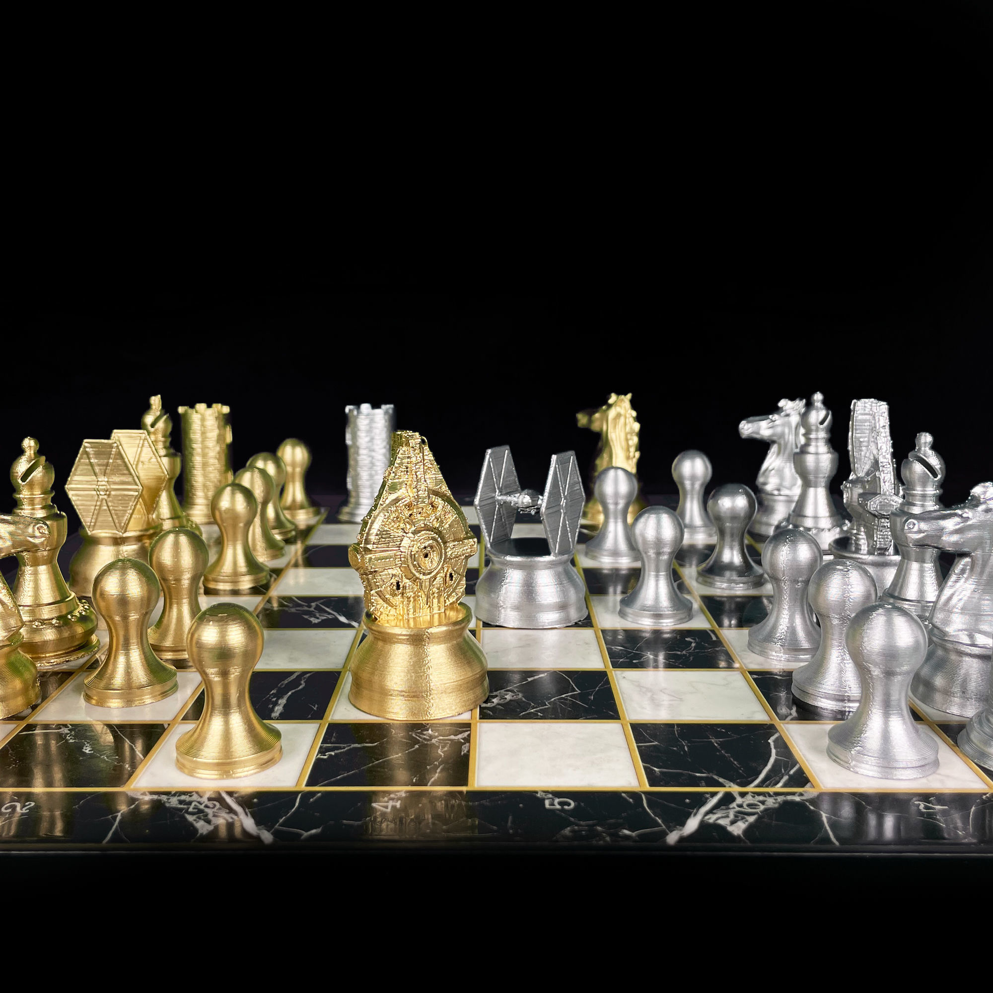 Starwars Space Ship Chess Set- Chess Game 3D model 3D printable | CGTrader