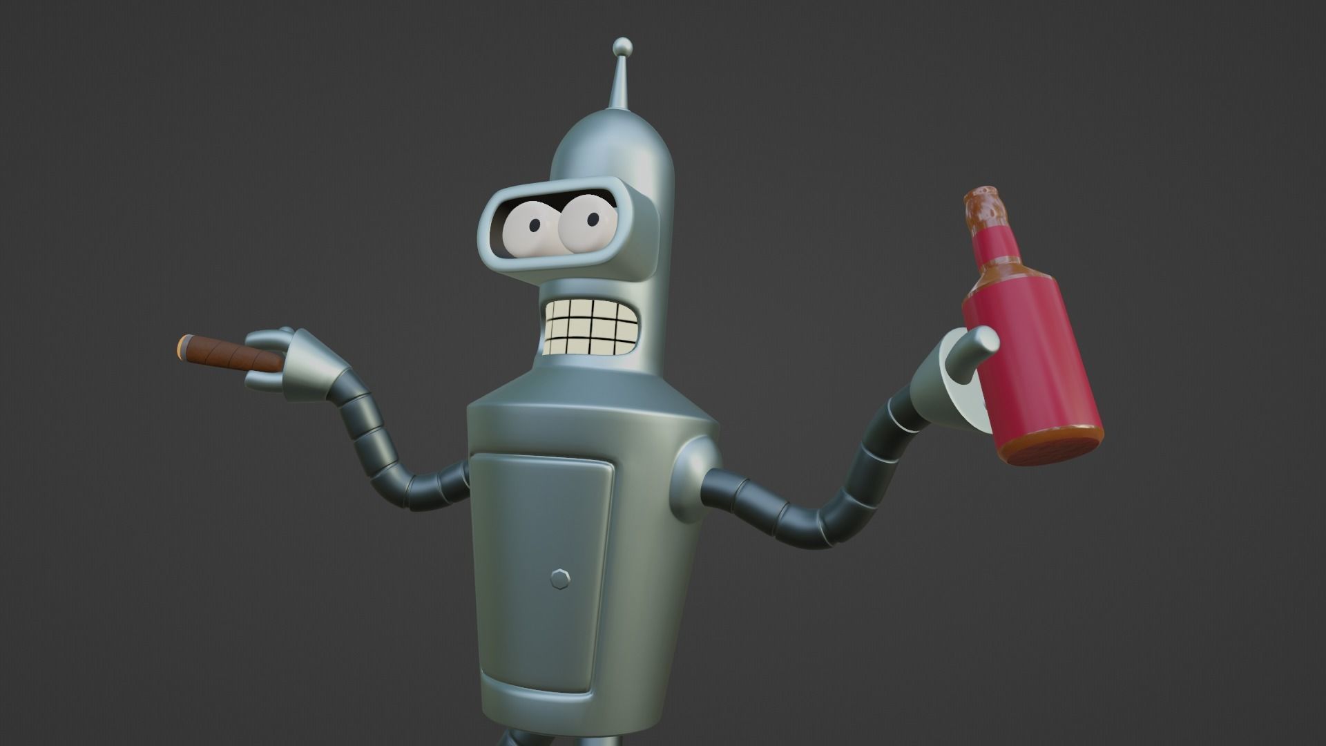 Bender Statue Futurama - 3D Printable 3D model 3D printable | CGTrader