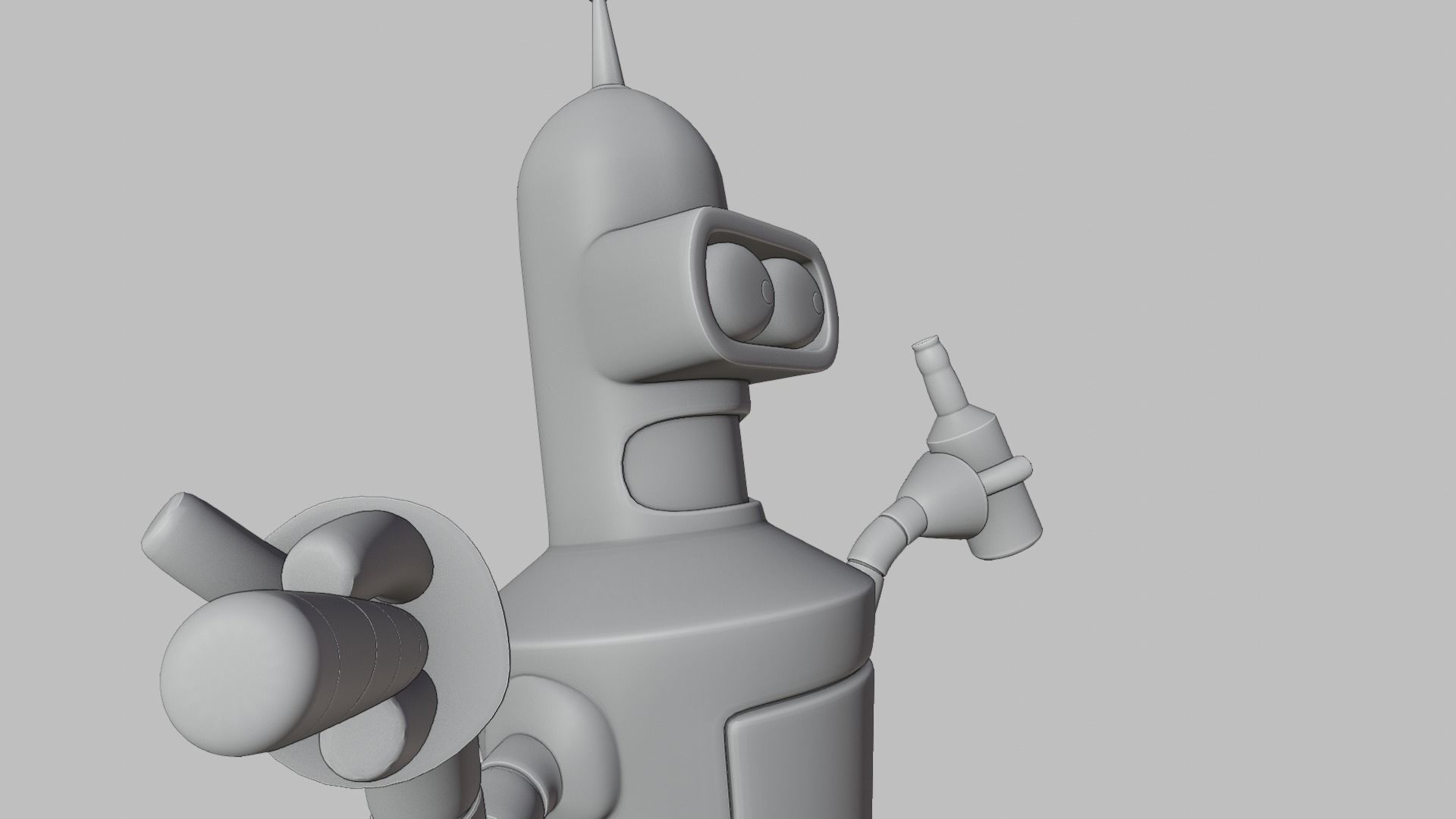 Bender Statue Futurama - 3D Printable 3D model 3D printable | CGTrader