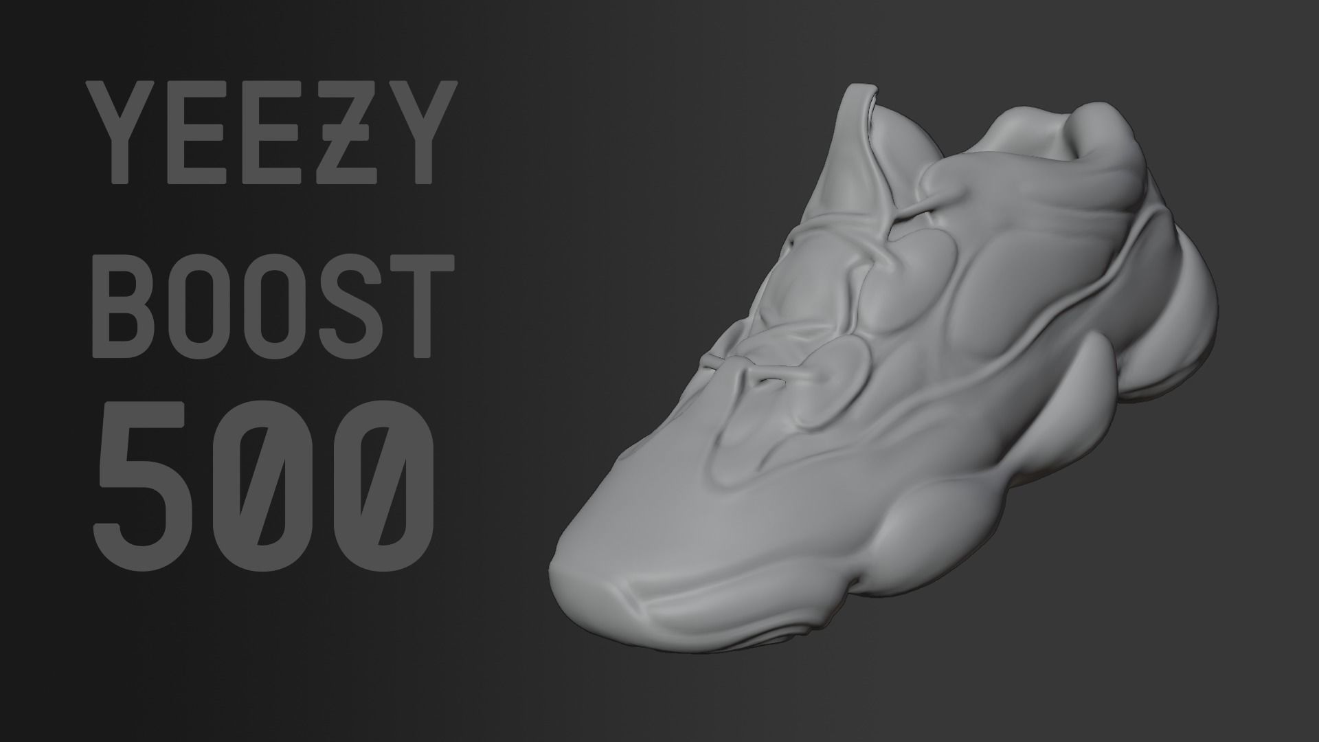 3D model Yeezy Boost 500 Black White VR / AR / low-poly | CGTrader