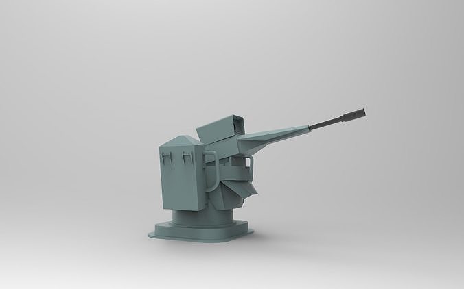 Naval gun type 15 3D model | CGTrader