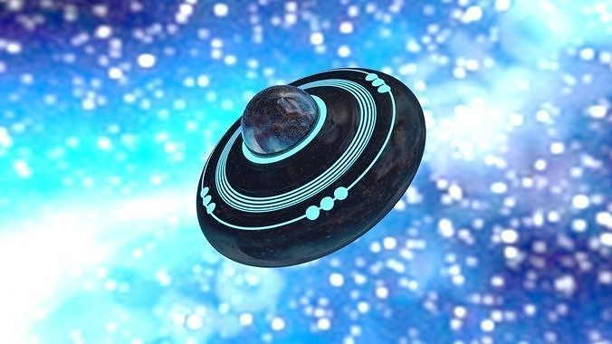 realistic UFO with material for blender 3d 3D model | CGTrader