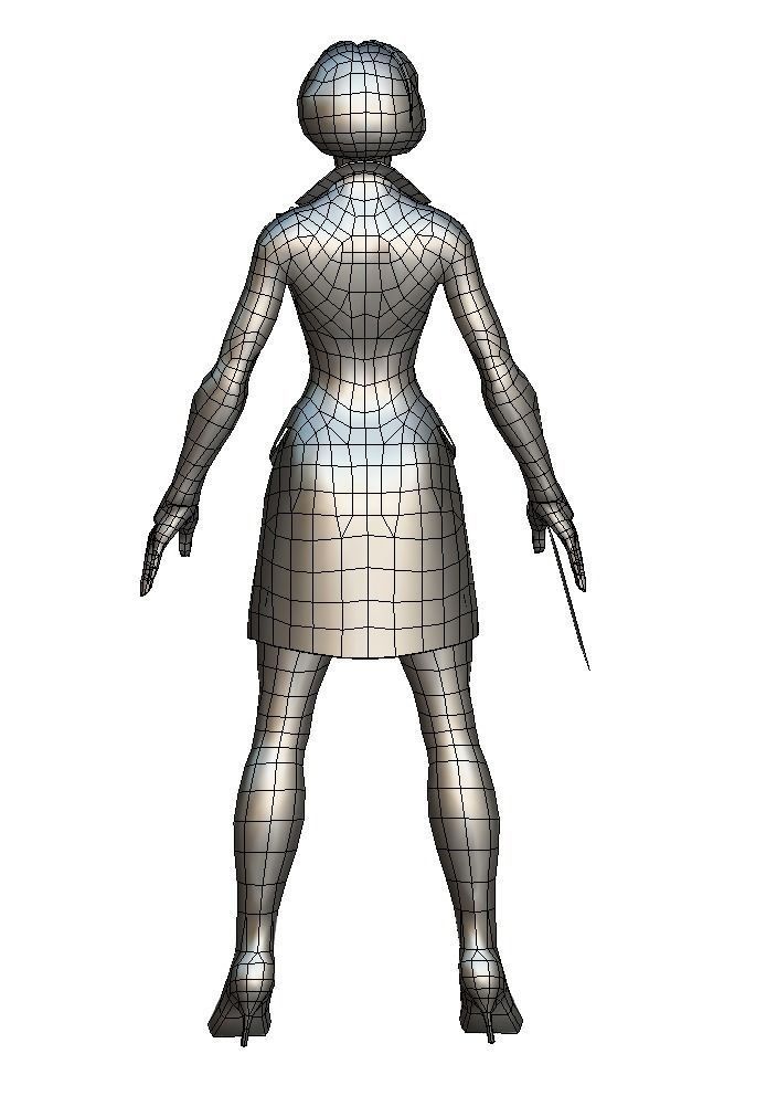 3D model Low Poly Woman Scientist VR / AR / low-poly | CGTrader