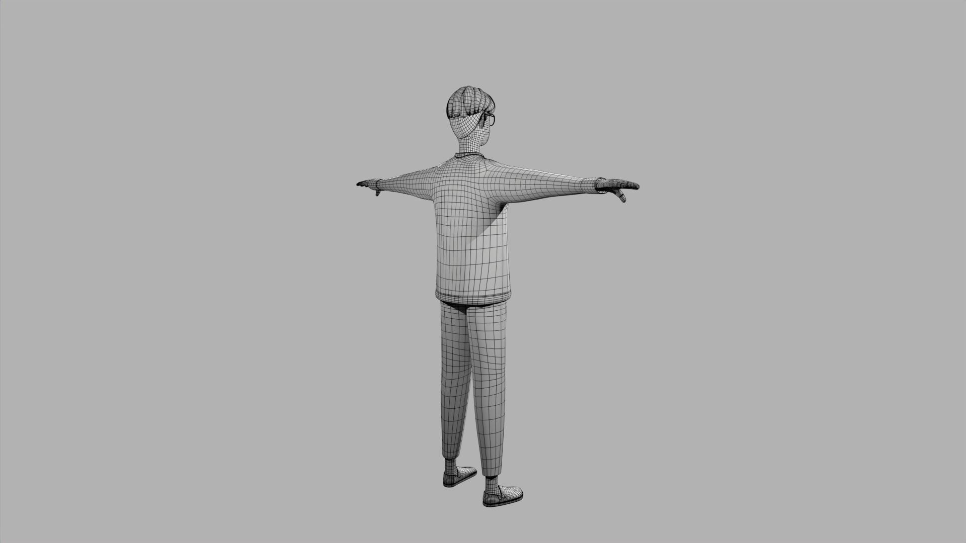Cartoon teen male 3D model low polygon 3D model | CGTrader