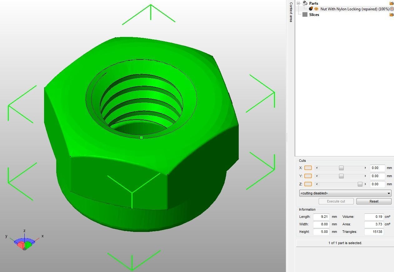 M5 Hexagon Nylon Locking Nuts 3D model 3D printable | CGTrader