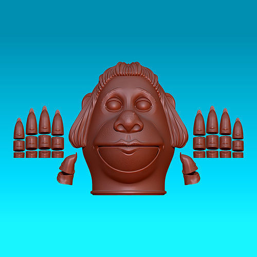 Titere bocon y 2 parpados - Mouth puppet and 2 eyelids free 3D model 3D ...