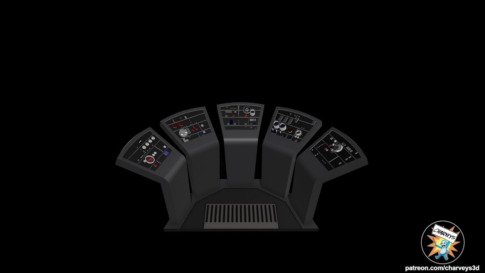 Star Wars Death Star Control Console for action figures 3D model 3D ...