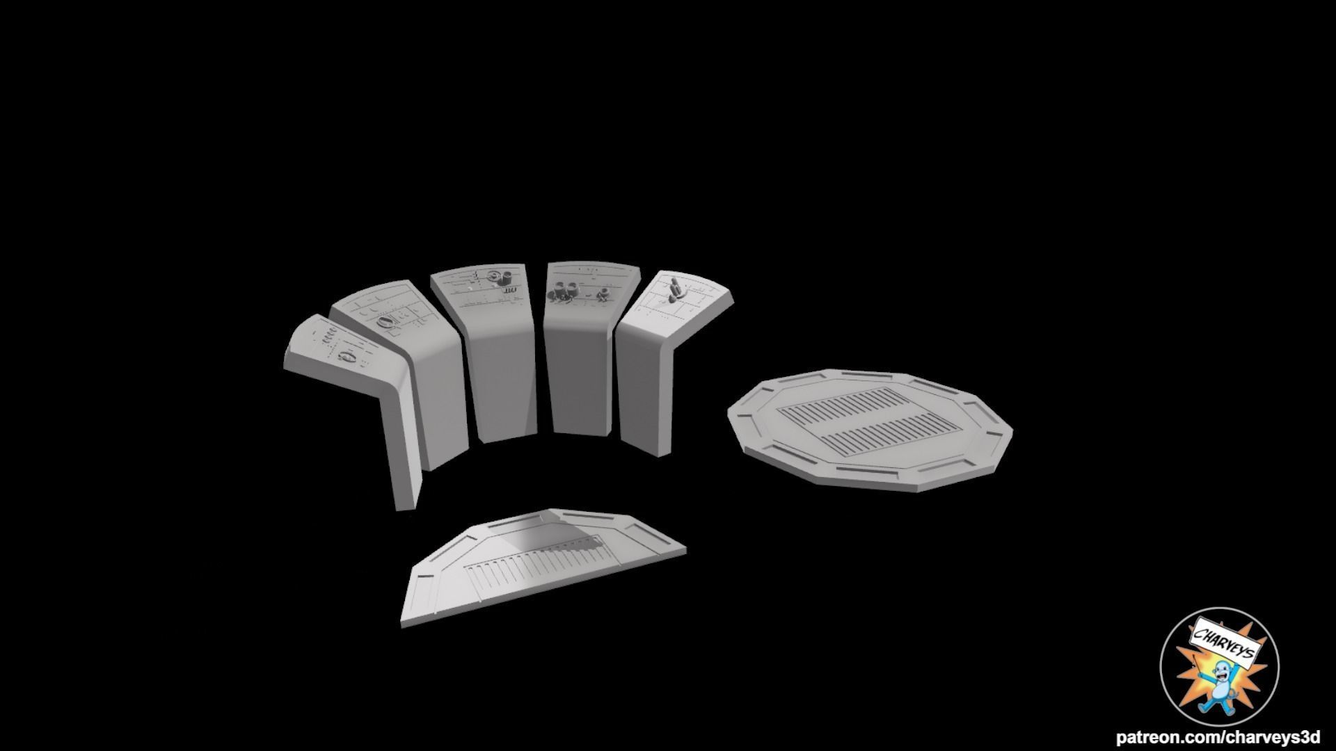 Star Wars Death Star Control Console for action figures 3D model 3D ...