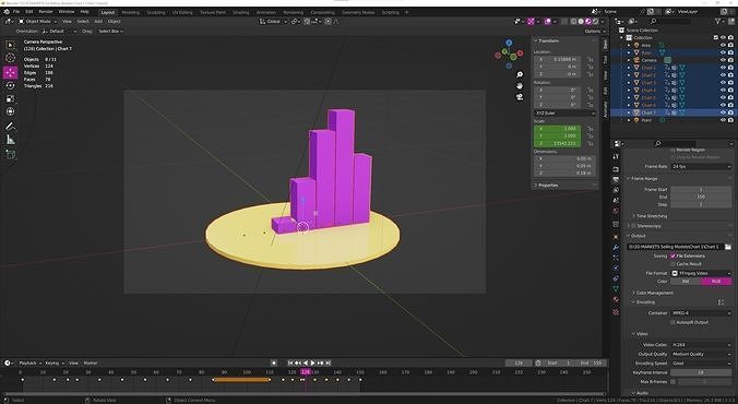 3D model Animated Chart VR / AR / low-poly | CGTrader