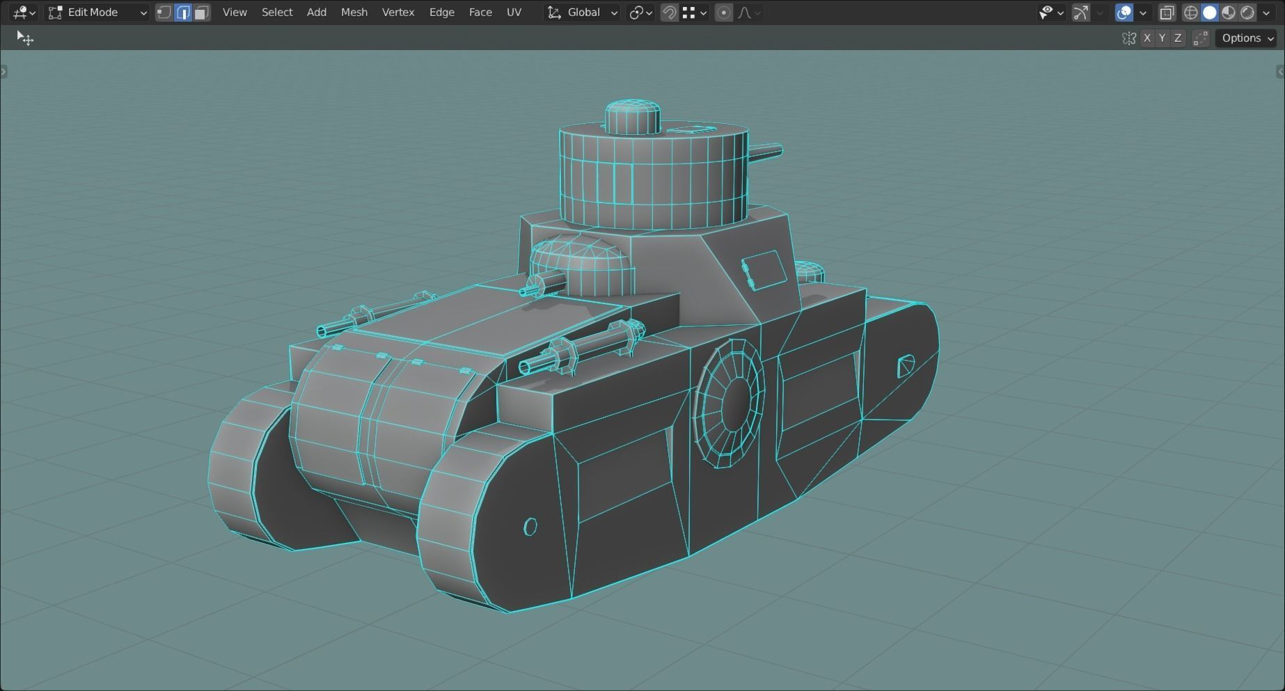 3D model Sturmpanzerwagen Oberschlesien Tank Base Mesh VR / AR / low ...