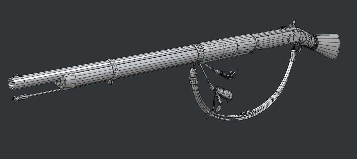 3D model Musket 1863 Game ready VR / AR / low-poly | CGTrader