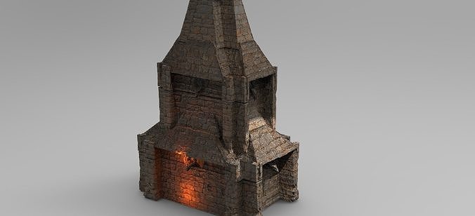 Lizard Town Hall Tower 2 3D model | CGTrader