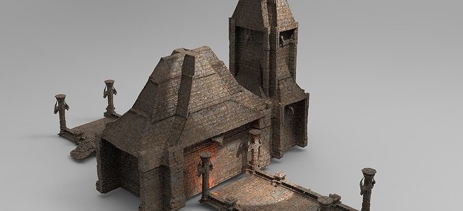 Lizard Town Hall Buildings 3D model | CGTrader