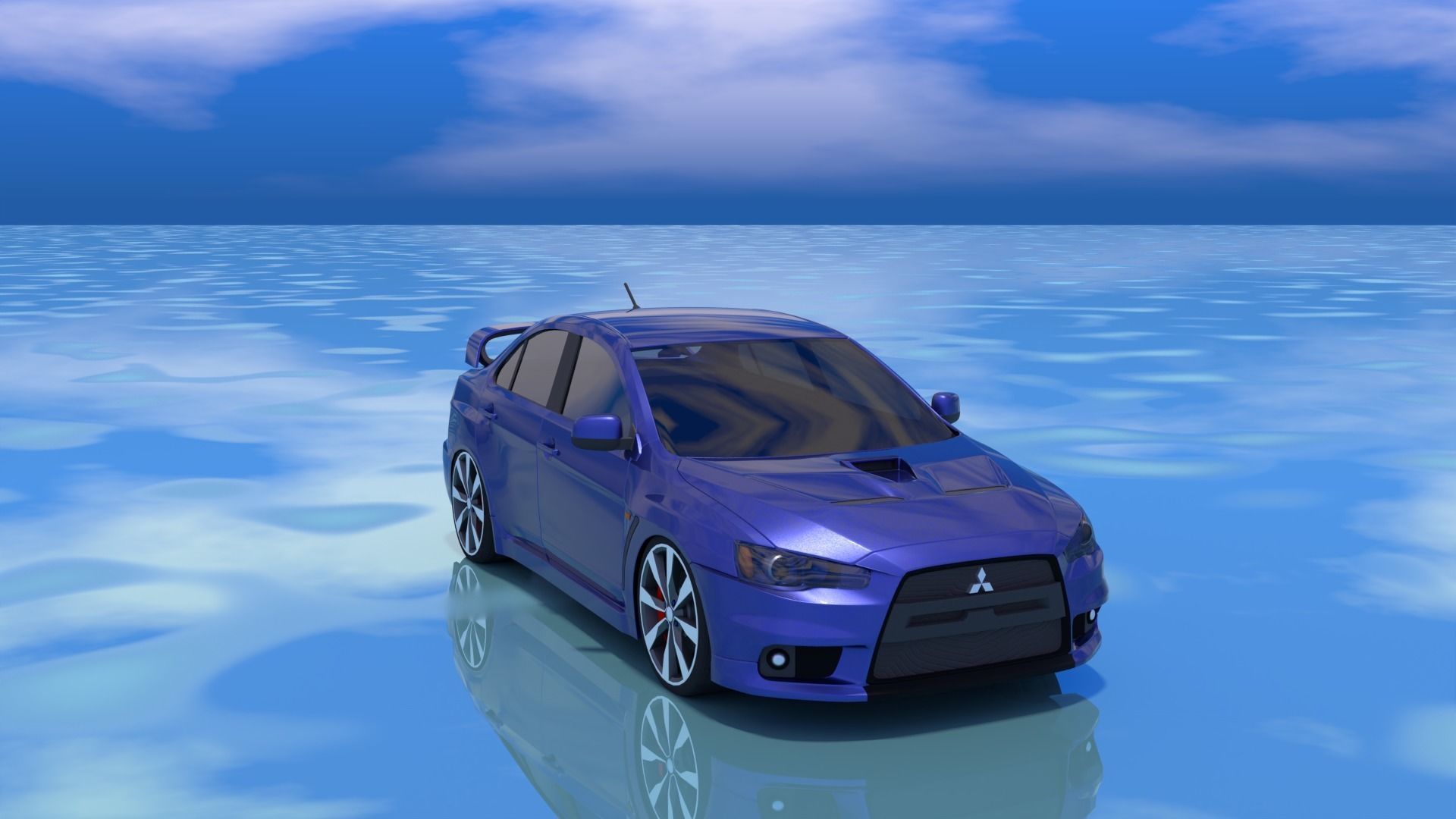 3D model Lancer Evolution Sports car 3D Model VR / AR / low-poly | CGTrader