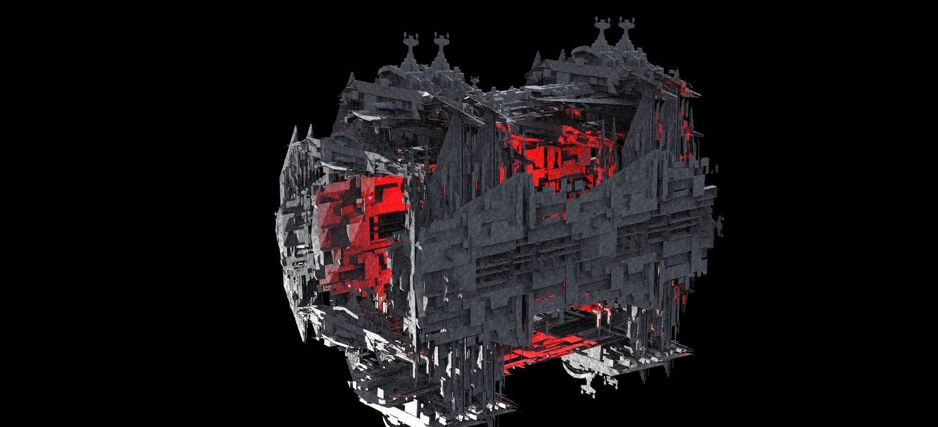 Mega Sci-Fi city Space station Kitbash 5 3D model | CGTrader