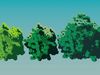 Bushes greenery trees landscaping in the style of Anime Ghibli 3D model ...