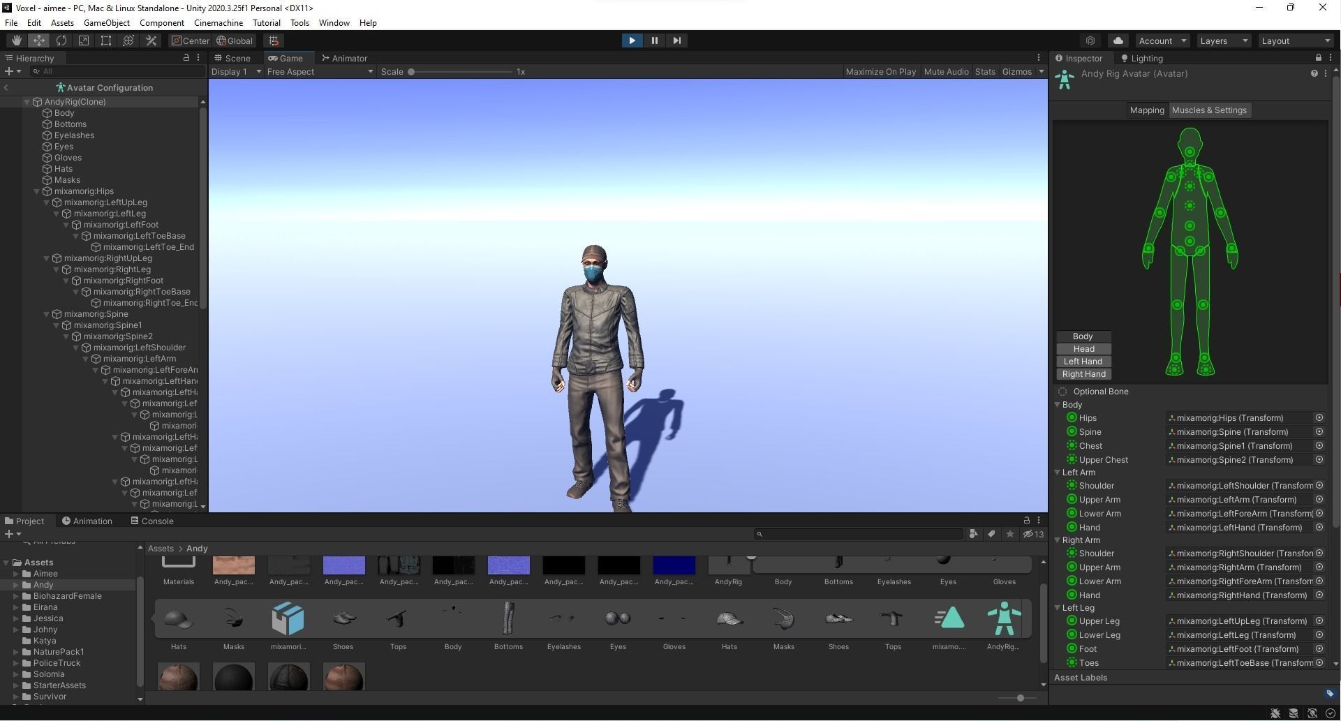 3D model Andy - animated rigged Survivor Man VR / AR / low-poly | CGTrader