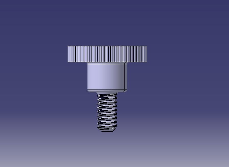 M5 x 10mm Knurled High Thumb Screws 3D model 3D printable | CGTrader