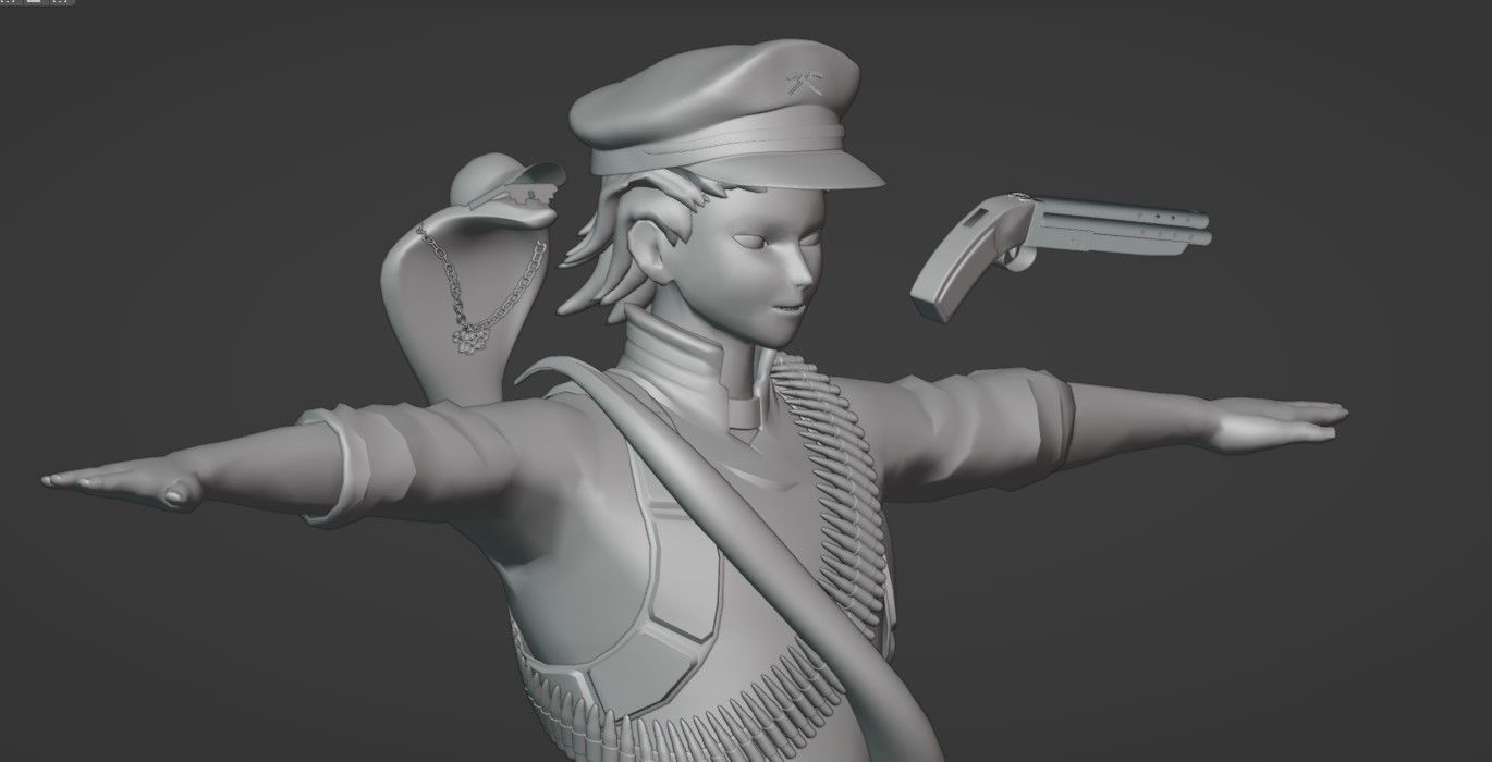 anime boy soldiere character with gun animation for free free VR / AR ...