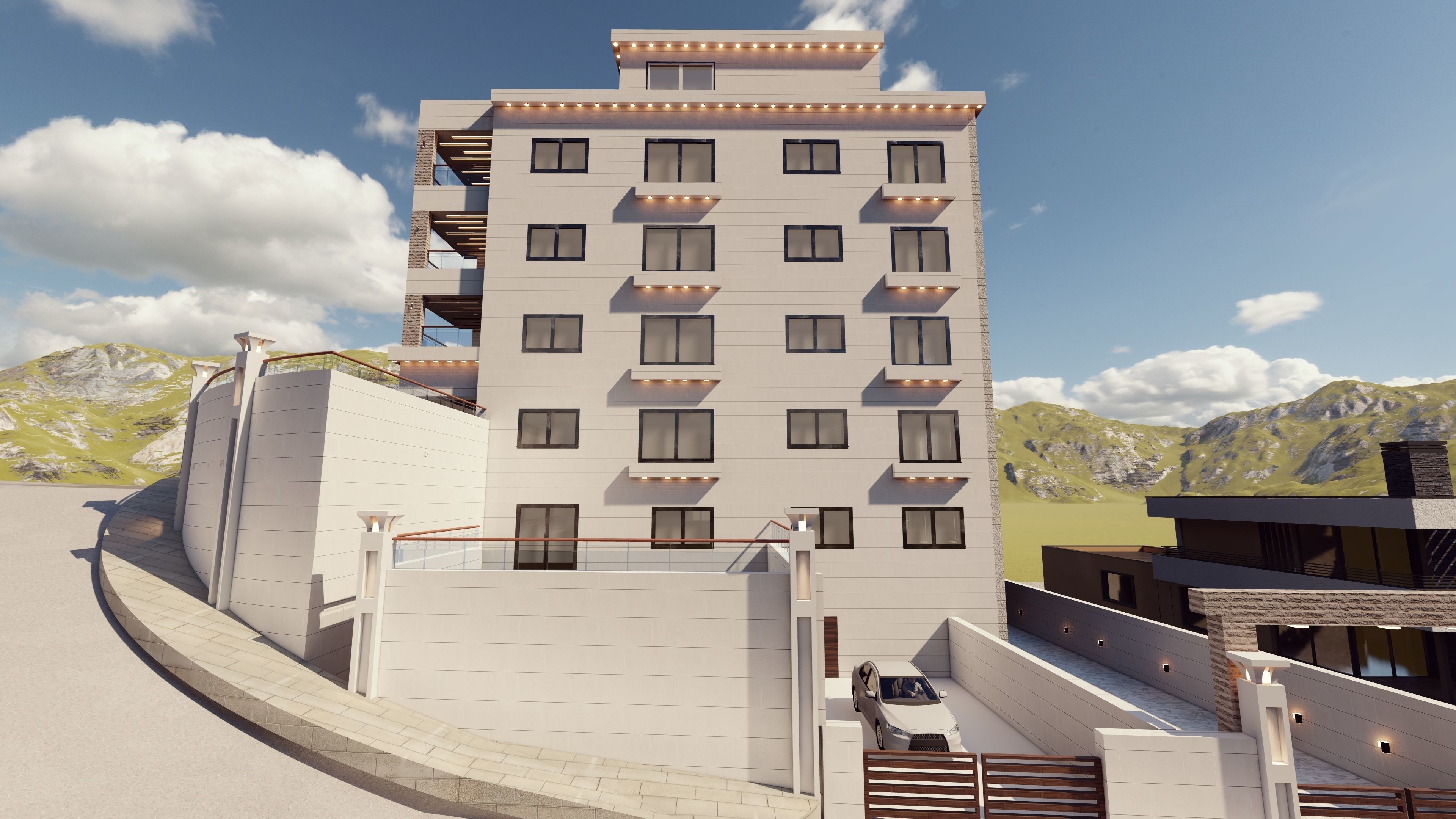 1 unit of housing complex free 3D model | CGTrader