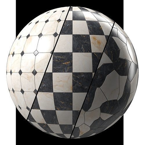 3D model Marble Tile Materials 15- Marble - Pbr 4k Seamless VR / AR ...