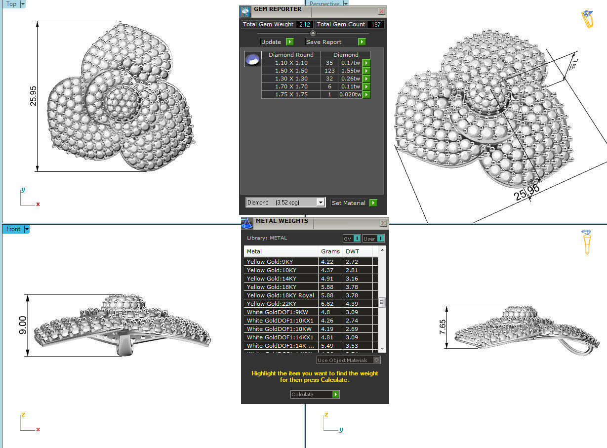 liontin bunga 3D model 3D printable | CGTrader