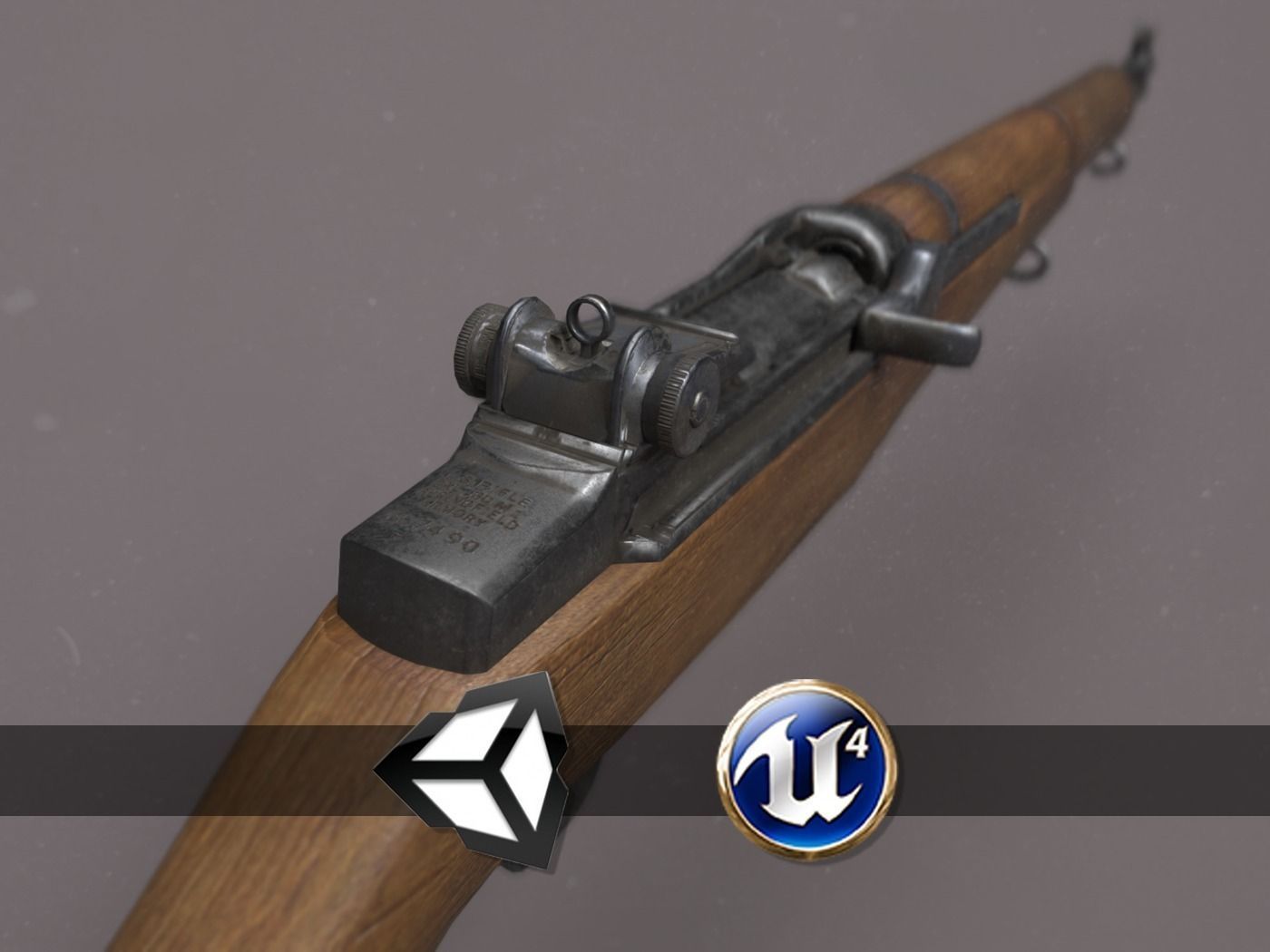 World War II - M1 Garand - PBR and Game Ready 3D model