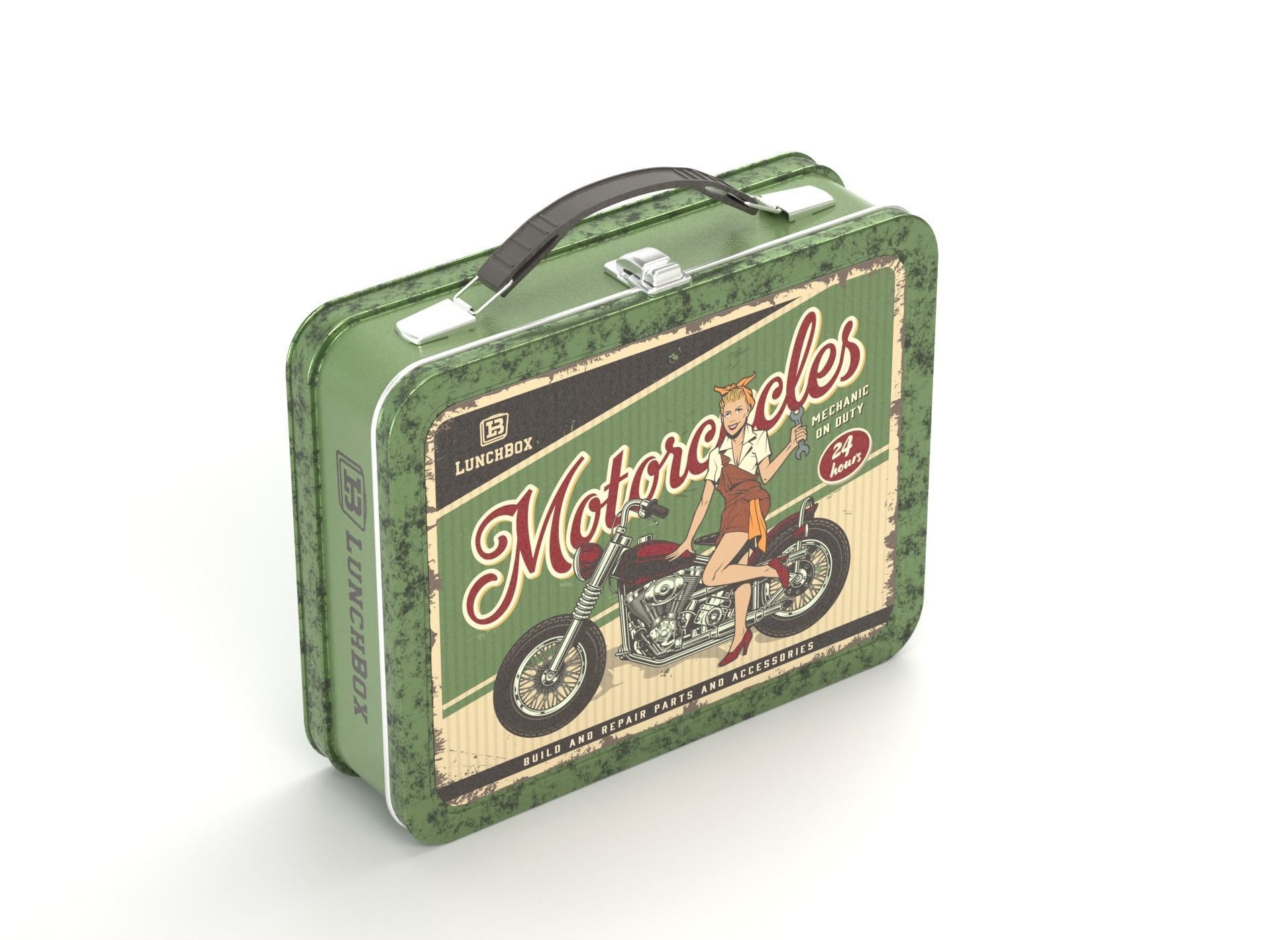 Vintage Suitcase -Lunch Box 3D model | CGTrader