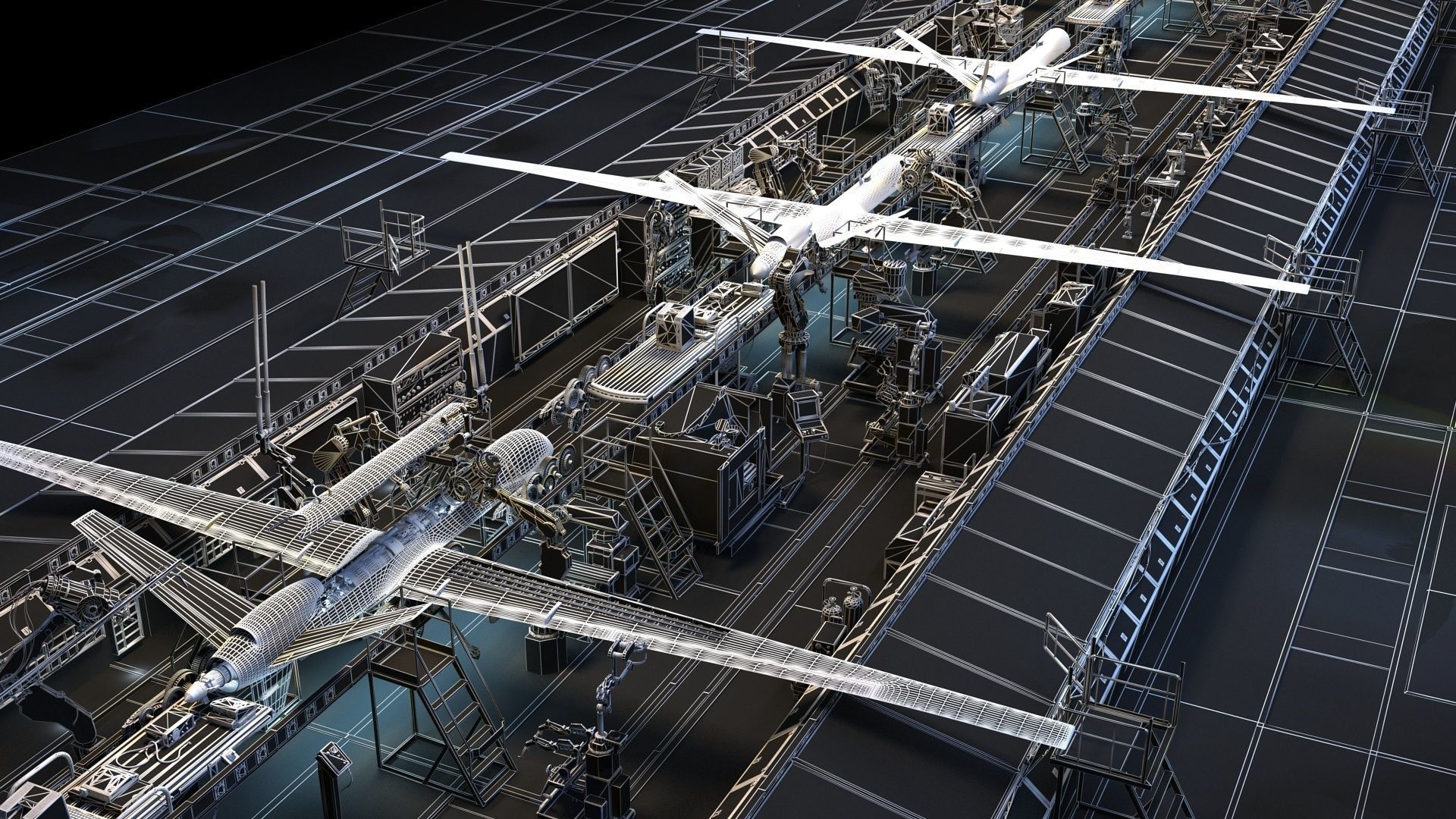 Aircraft manufacturing 3D model | CGTrader