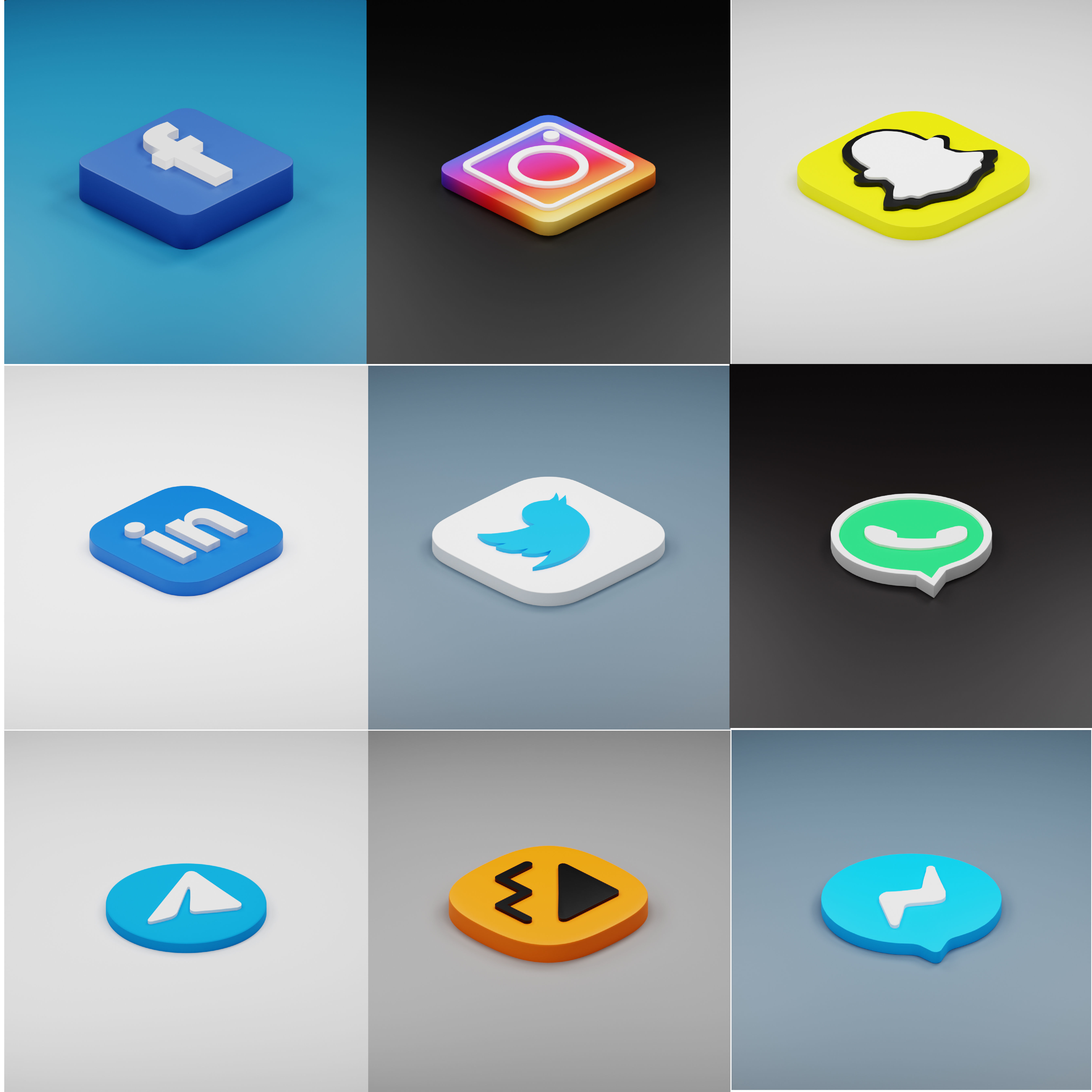 Social Media Icon 3D model | CGTrader