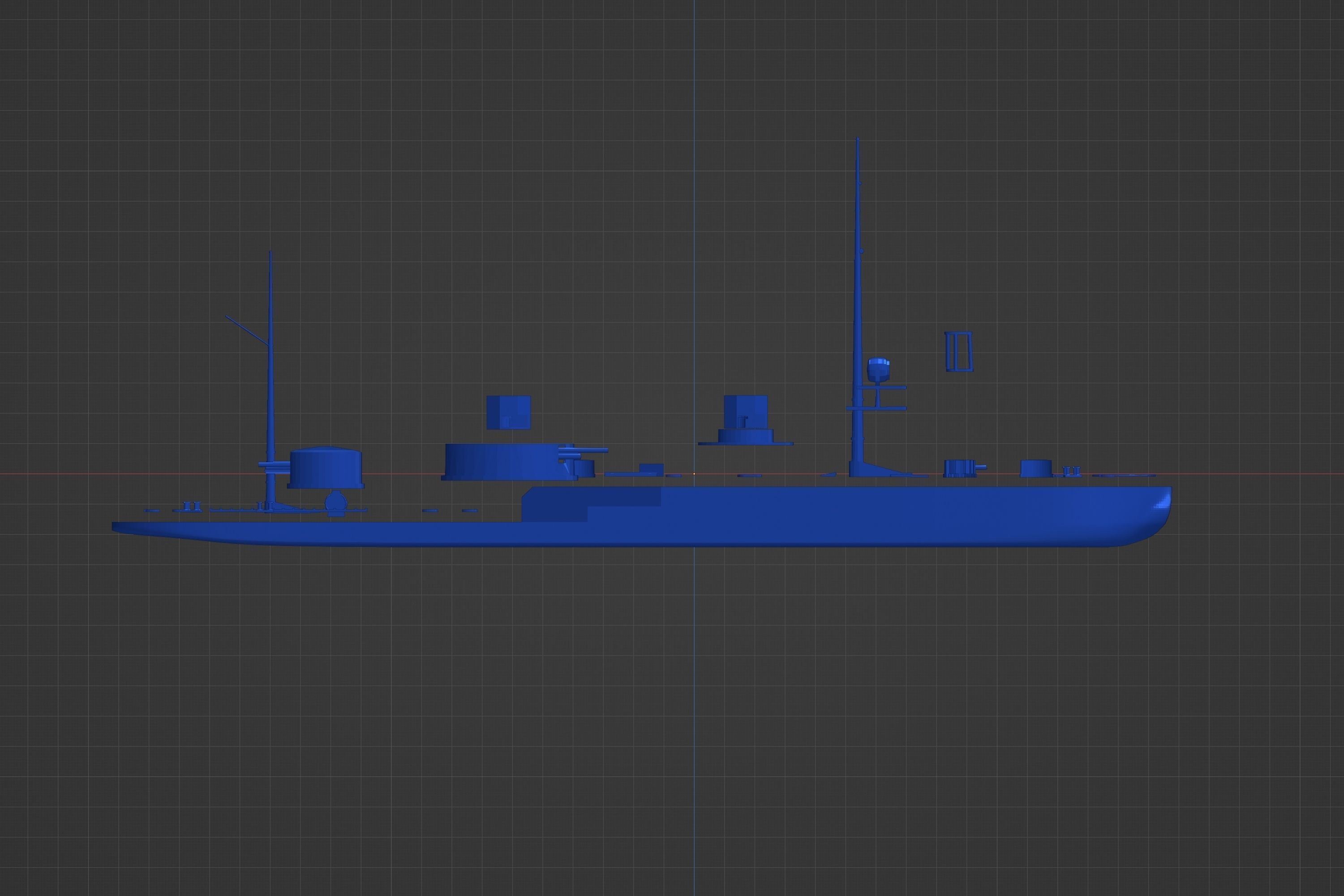 ORP Krakow Polish River Monitor - 3d print 3D model 3D printable | CGTrader