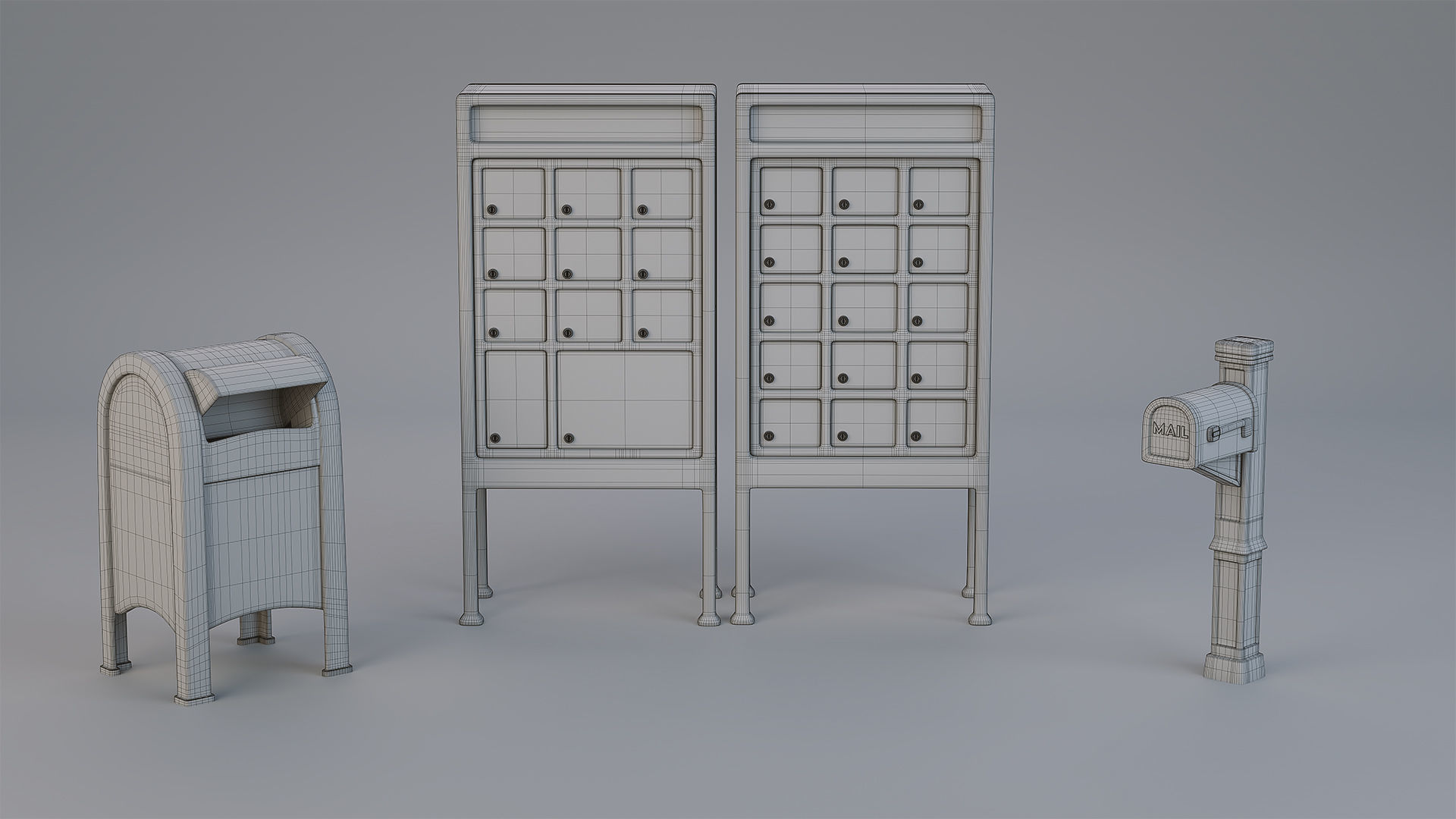 Stylized City Accessories Kit 3D model | CGTrader