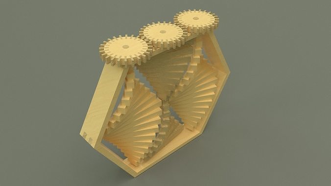 Wooden wind spinner 3D model | CGTrader