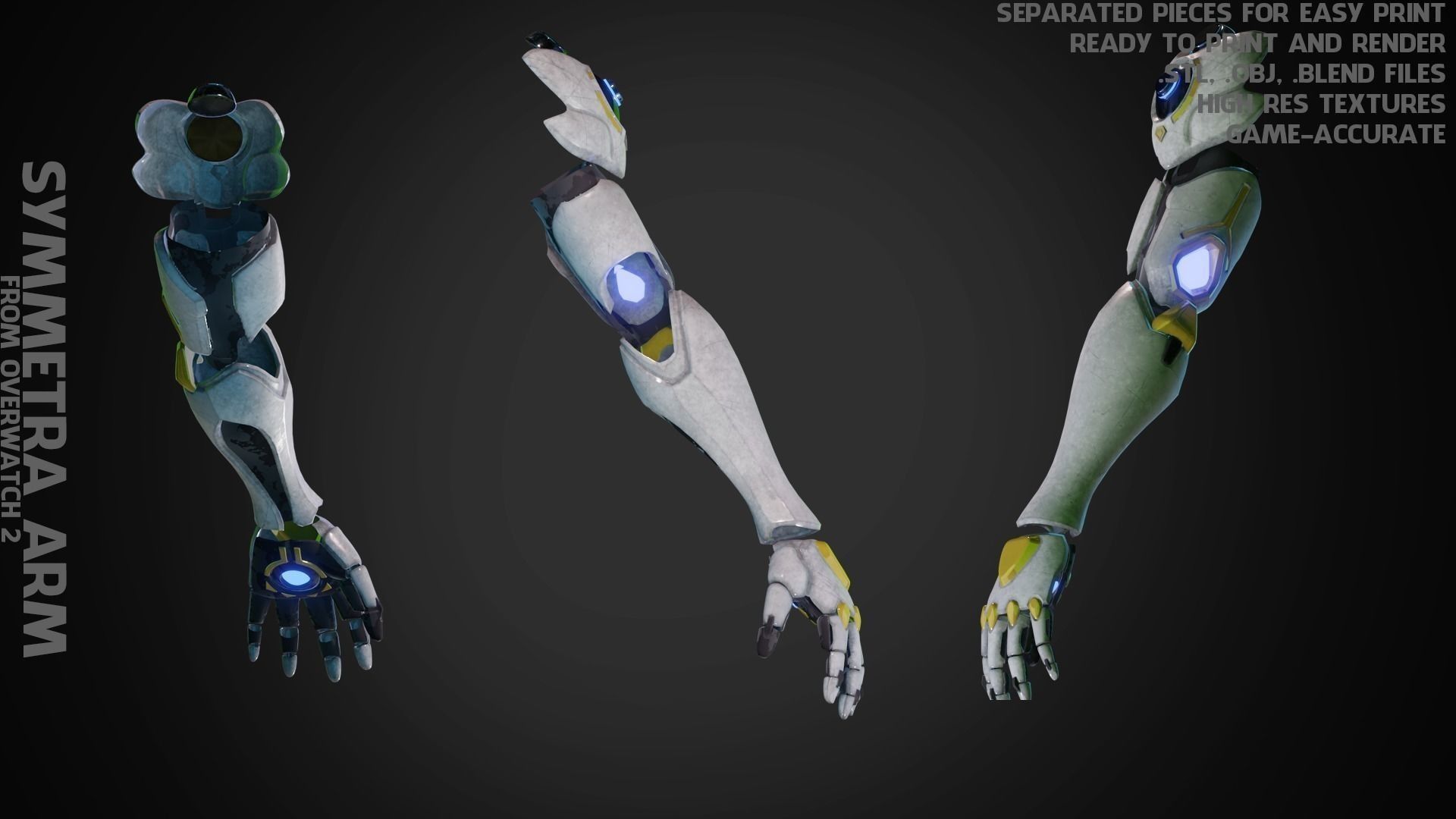 Overwatch 2 Symmetra Arm for Cosplay 3D model 3D printable | CGTrader