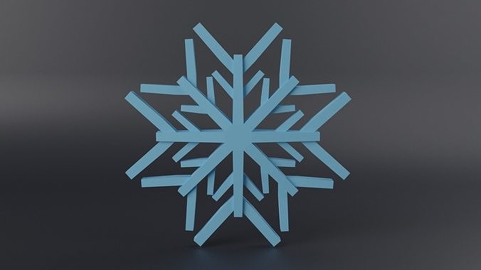 3D model Snowflake VR / AR / low-poly | CGTrader