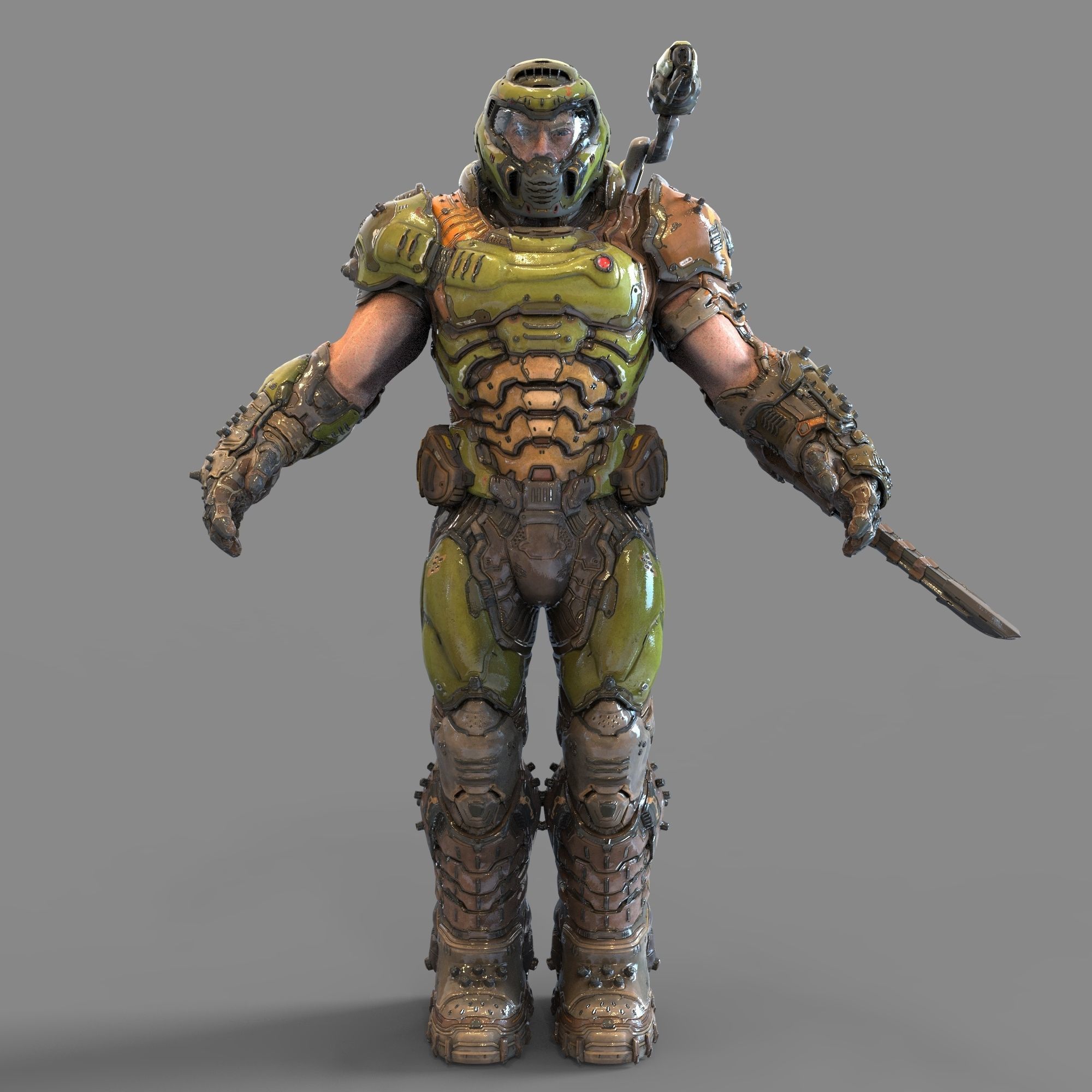 Doom Eternal Slayer Full Body Wearable Armor with Accesories 3D model ...