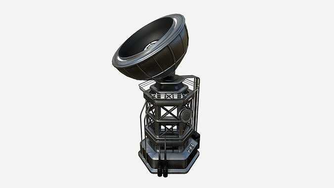3D model SciFi Antenna Tower A09 Dark Metal - Sci Fi Exterior Design VR ...