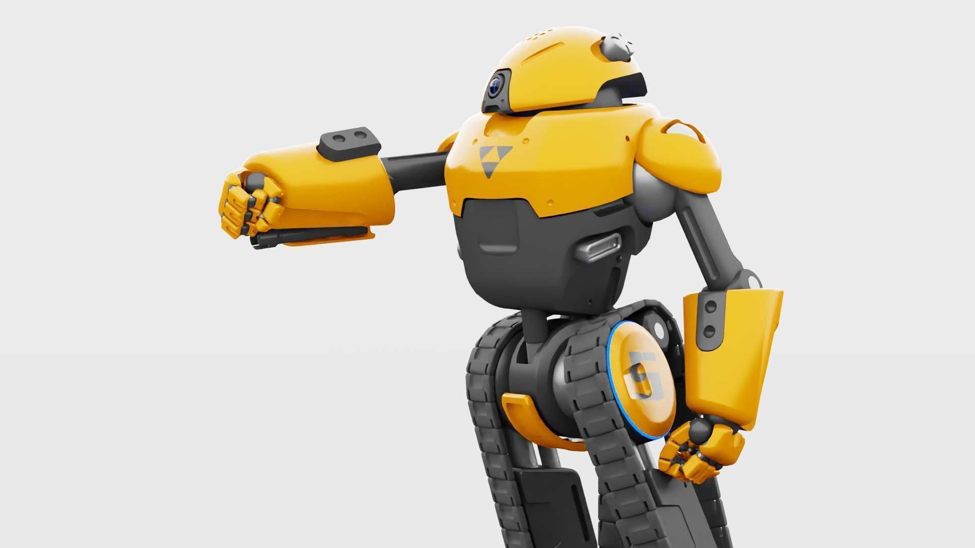 MILITARY BOT C-3000 RIGGED 3D model rigged | CGTrader