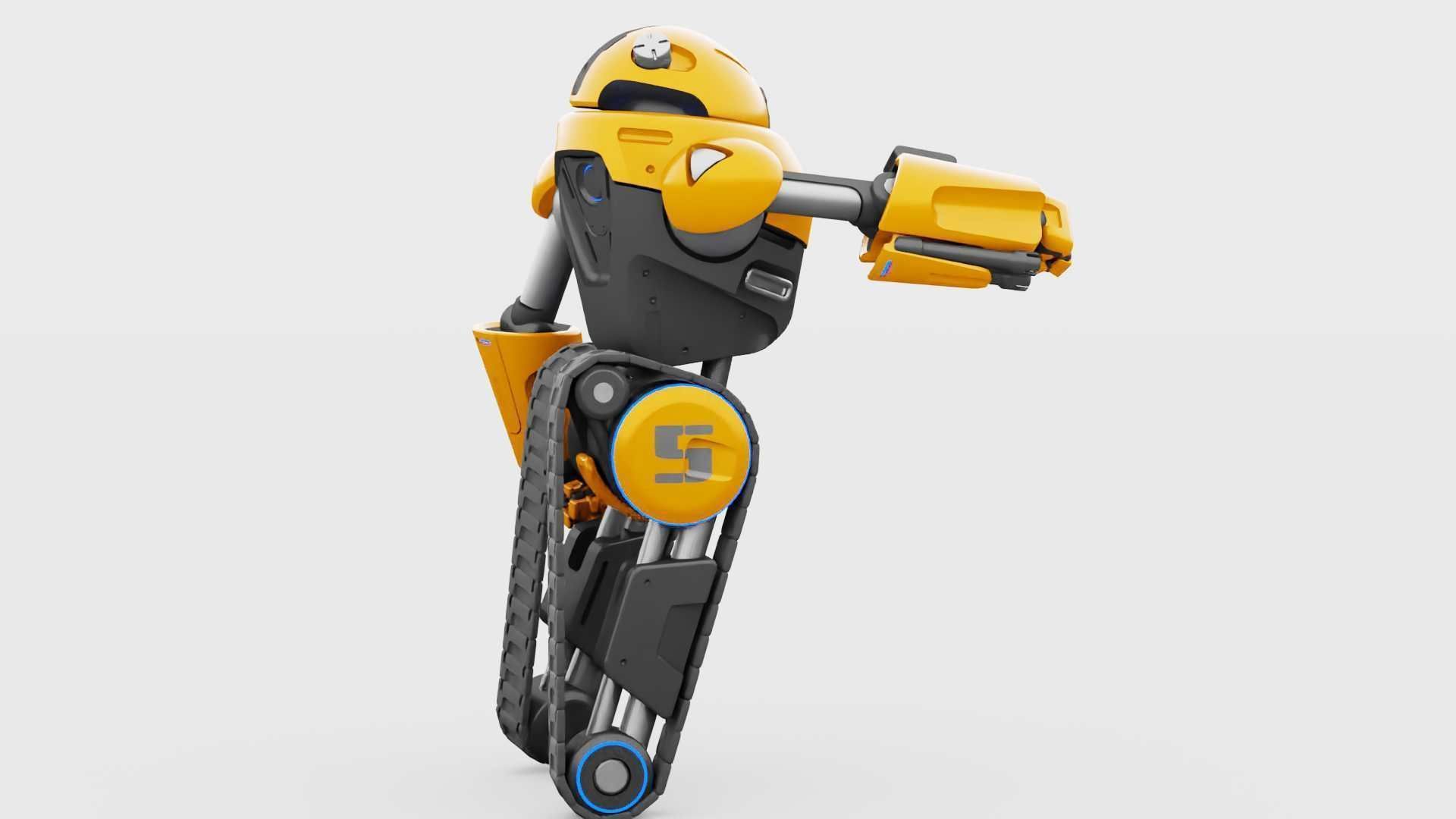 MILITARY BOT C-3000 RIGGED 3D model rigged | CGTrader