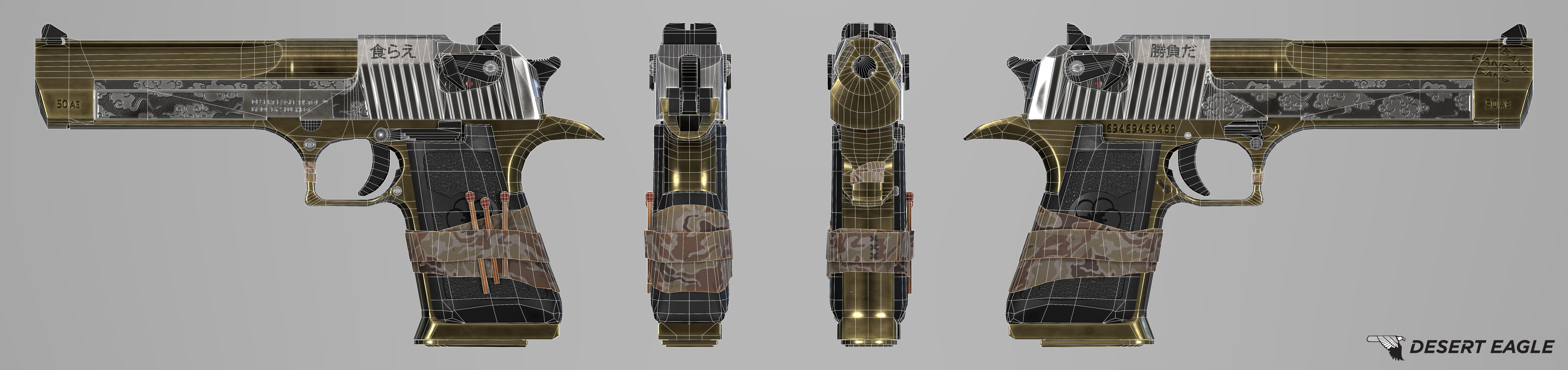 Custom Desert Eagle 3D model | CGTrader