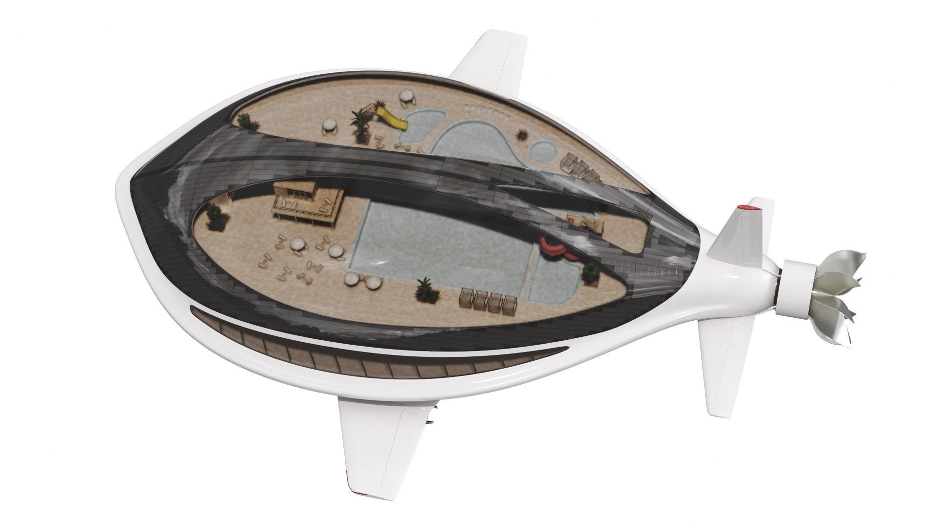 Futuristic Airship Concept 3D model | CGTrader